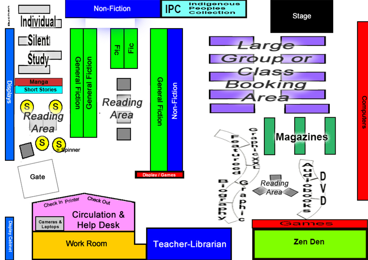 Map of the School Library – Lord Tweedsmuir Secondary School Library